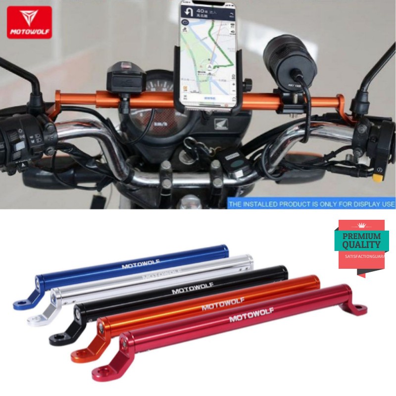 Jual Stabiliser Stang Mount Adaptor Holder HP Motor Spion Motowolf ...