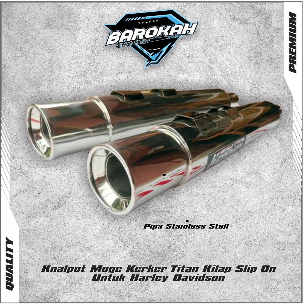 Jual Knalpot Moge Kerker Titan Kilap Slip On Untuk Harley Davidson Full ...