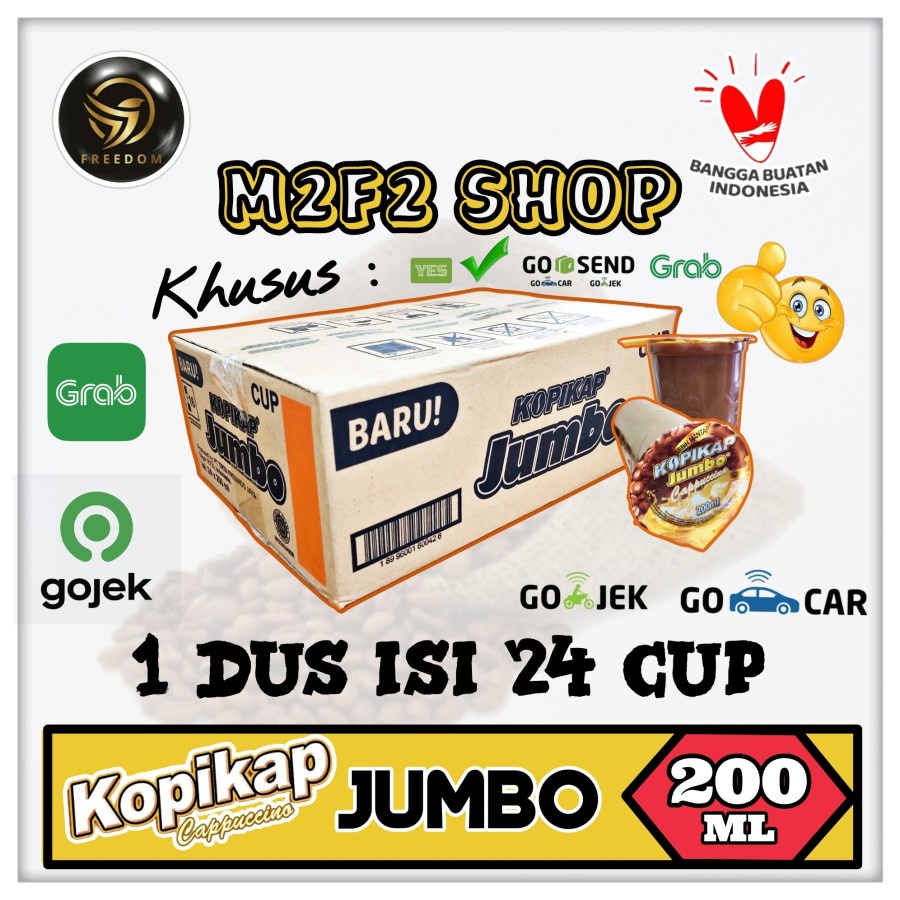 Jual Minuman Kopikap Jumbo Cappuccino Cup | Gelas - 200 ml (Kemasan ...