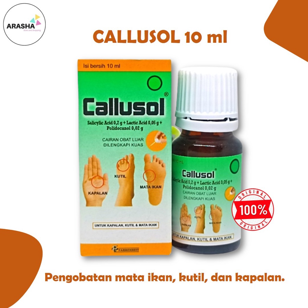 Jual CALLUSOL 10mL - Kutil - Mata Ikan - Kulit Kering menebal - Kapalan ...