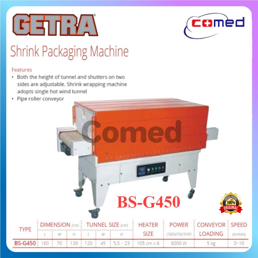 Jual Getra BS-G450 Shrink Packaging Machine / Mesin Penyusut Plastik ...