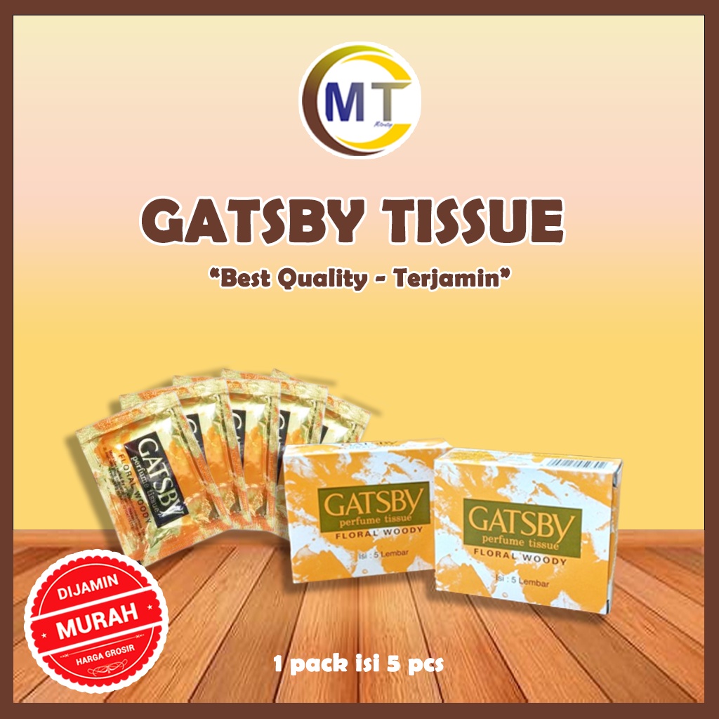 Jual Gatsby Tissue Perfume Floral Woody isi 5 lembar Gatsby Perfume Wet ...