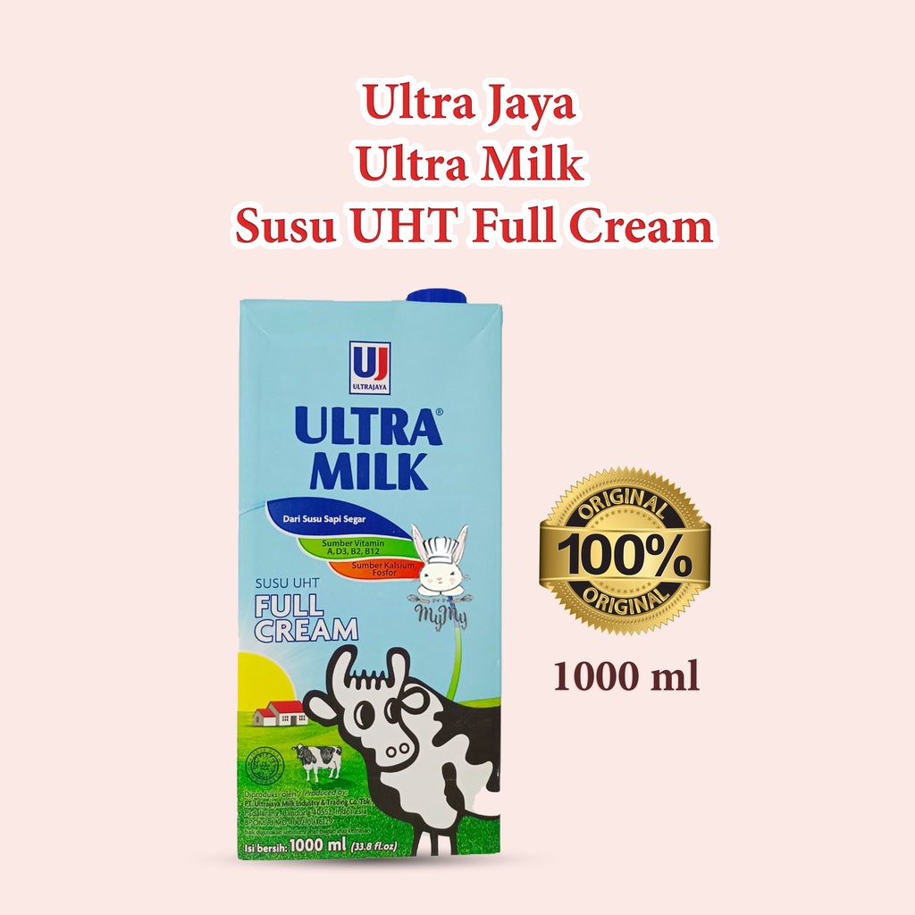 Jual Ultra Jaya Ultra Milk Susu UHT Full Cream 1000 ml | Shopee Indonesia