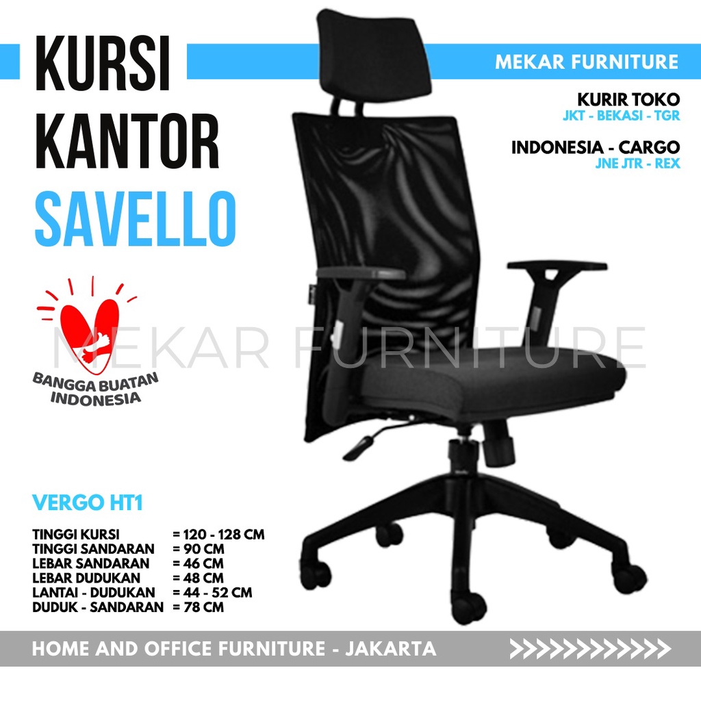 Jual Savello Vergo HT1 Kursi Kantor Kursi Kerja Kursi Gaming Kursi Belajar - Adjustable Armrest ...