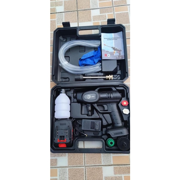 Jual Set Alat Cuci Mobil Portable Jet Washer Water Spray Gun Cordless ...
