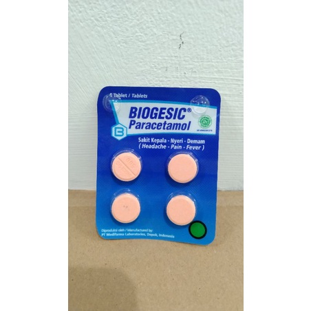 Jual BIOGESIC PARACETAMOL STRIP ISI 4 | Shopee Indonesia