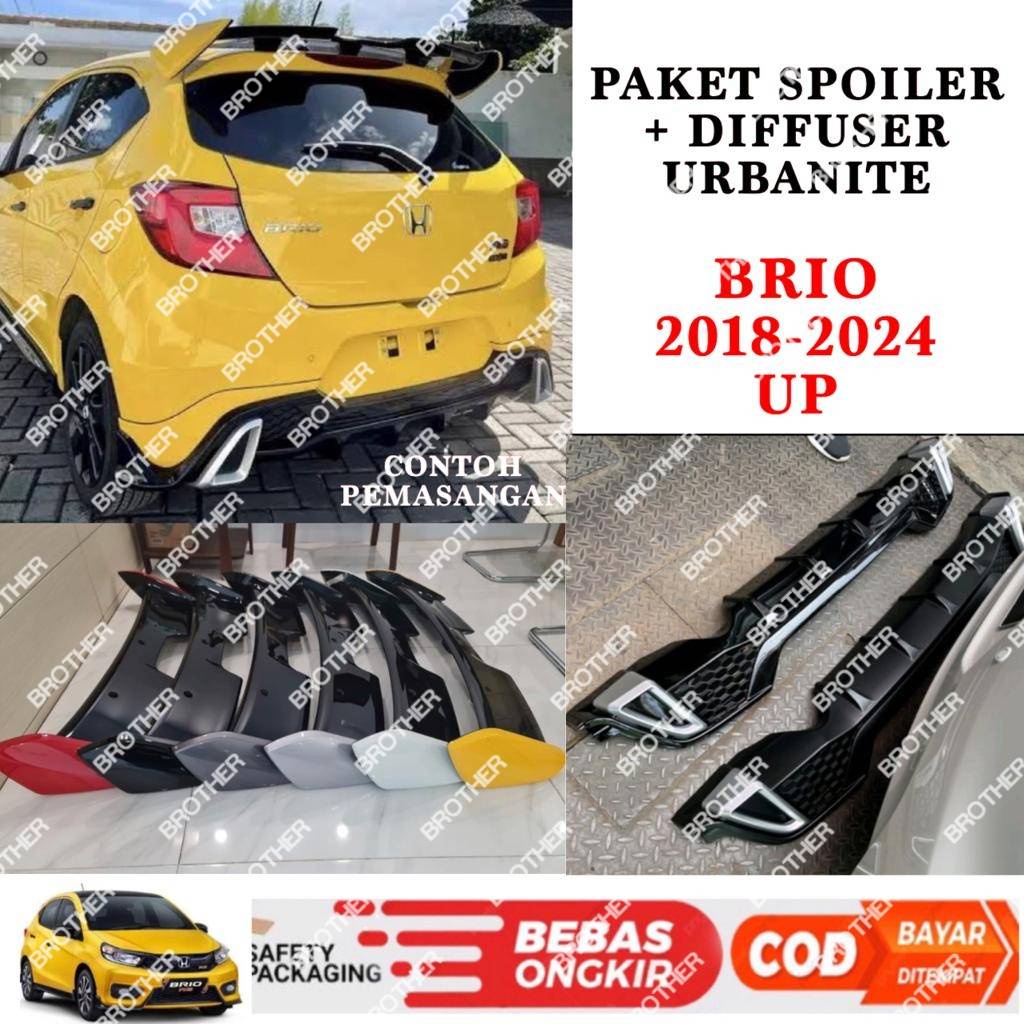 Jual Paket Spoiler Diffuser All New Brio 2018 2022 2023 2024 Urbanite ...