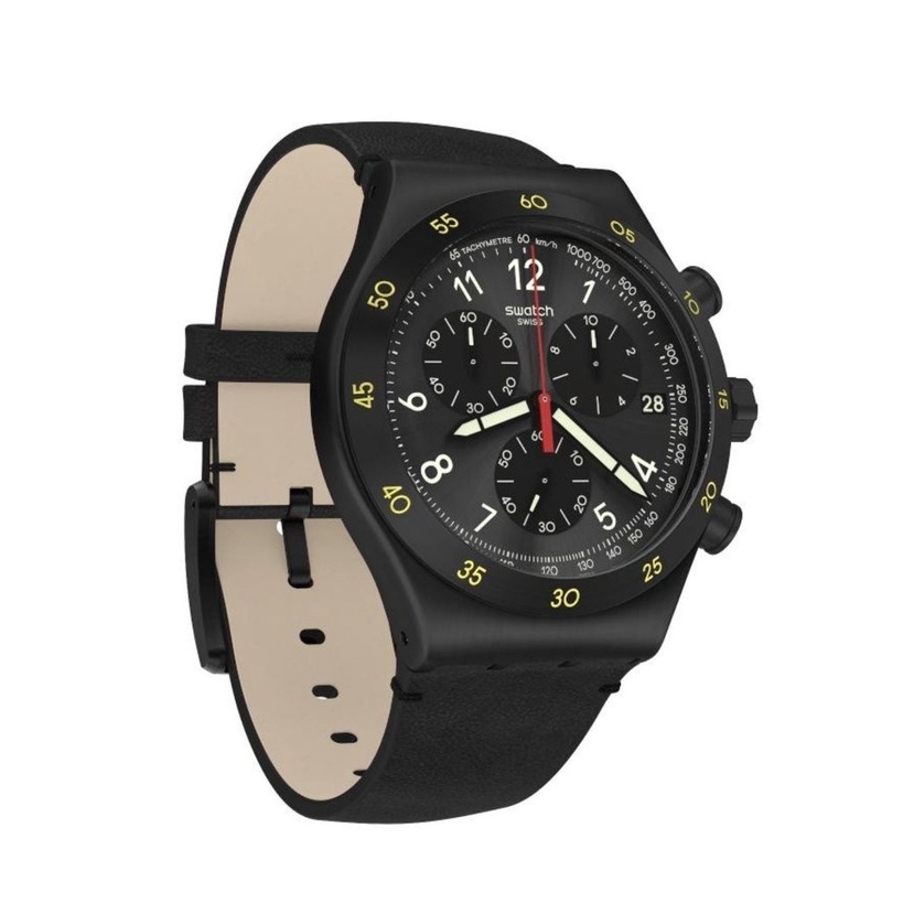 Jual SWATCH YVB410 VIDI Jam Tangan Pria CHRONOGRAPH Leather Original ...