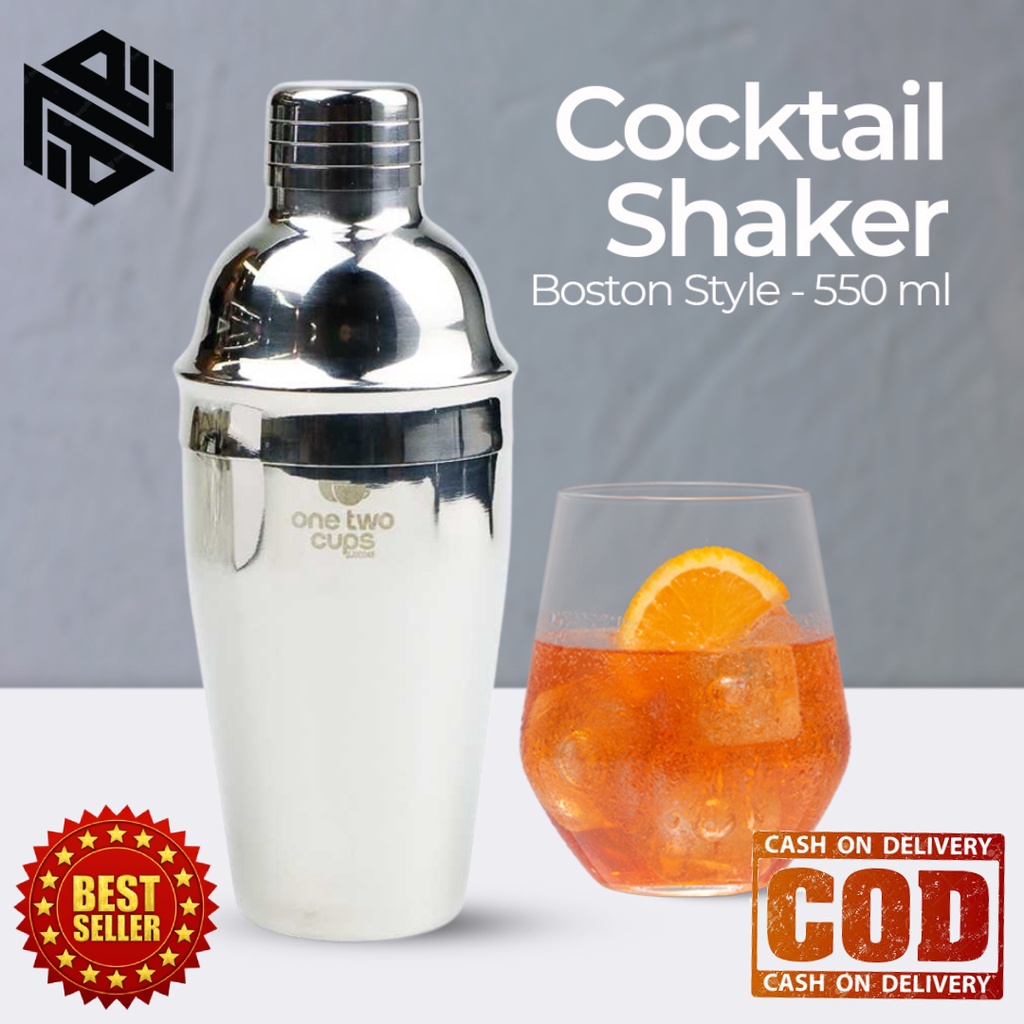 Jual botol stainless Cocktail Shaker 550ml / Pengocok Minuman stainless ...