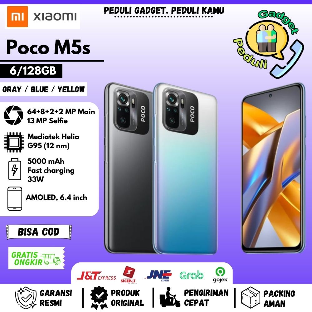 Jual POCO M5s (4/64GB) | (6/128GB) Helio G95 64MP Quad Kamera AMOLED ...