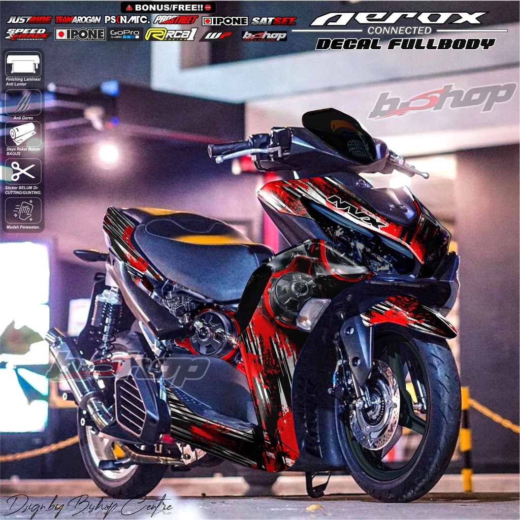 Jual Decal sticker aerox connected fullbody variasi kanji jepang ...