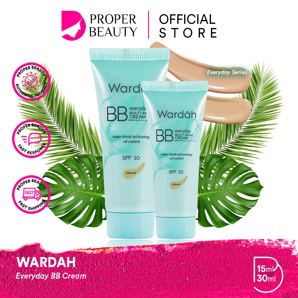 Jual WARDAH Everyday BB Cream Indonesia / 15ml 30ml / SPF 30 Water Break Technology Oil Control ...
