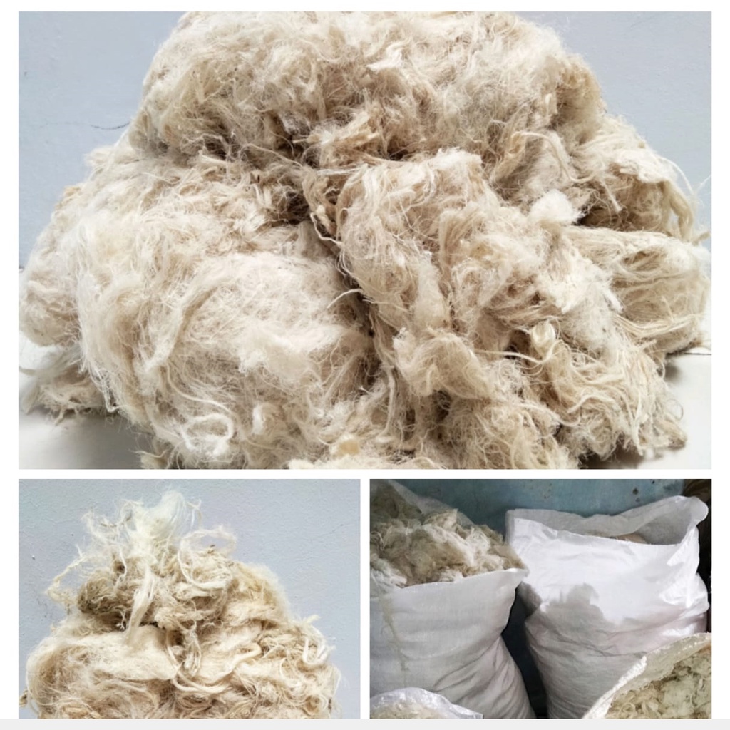Jual ALFIBER Serat Daun Nanas gumpalan kusut waste (limbah) penyisiran ...