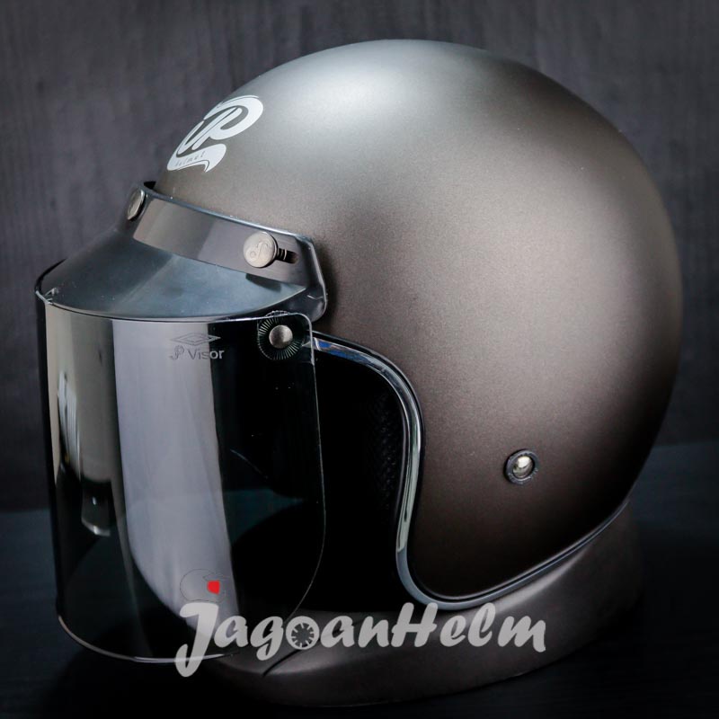 Jual JPX HELM JP RETRO NEW BIGIE SOLID | GUN METAL DOFF SILVER | Shopee ...
