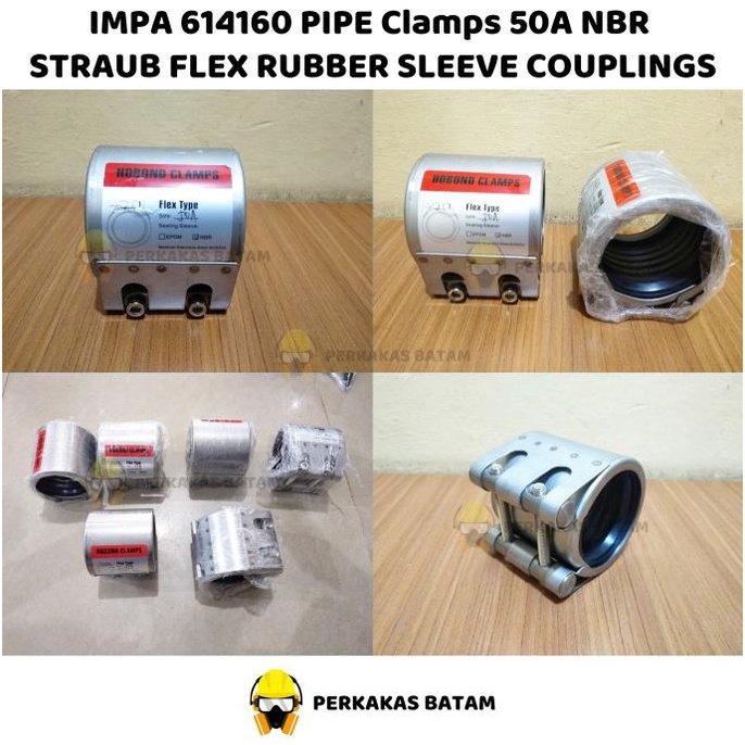 Jual IMPA 614160 PIPE Clamps 50A NBR STRAUB FLEX RUBBER SLEEVE ...