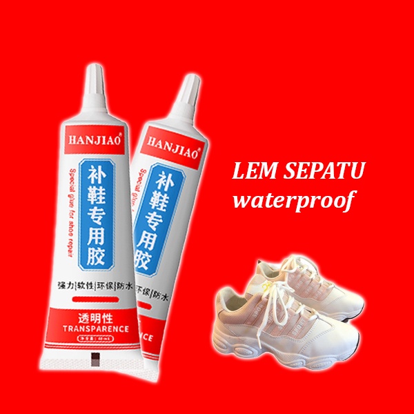 Jual Lem Sepatu Transparan Tahan Air 60ML Serbaguna Hanjiao Lem Super ...