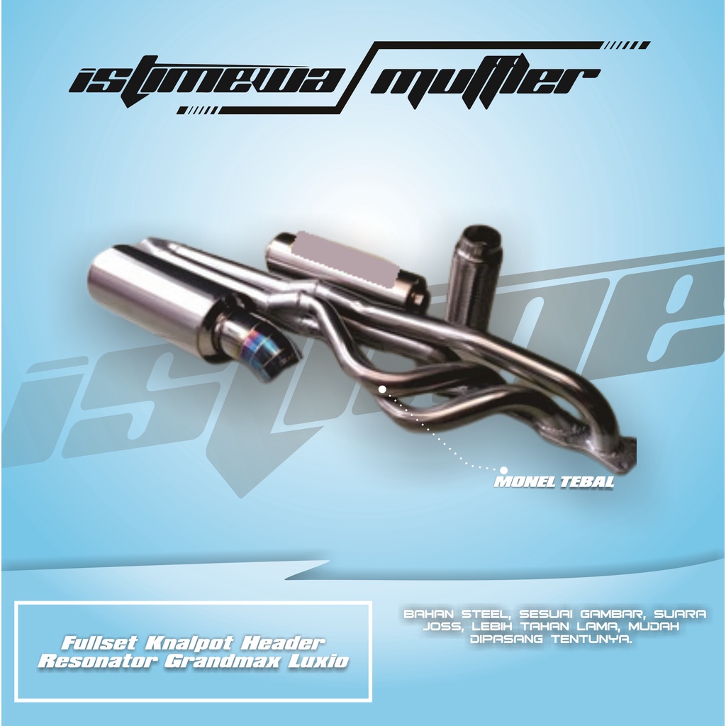 Jual Fullset Knalpot Header Resonator mobil Grandmax Luxio Brkh ...