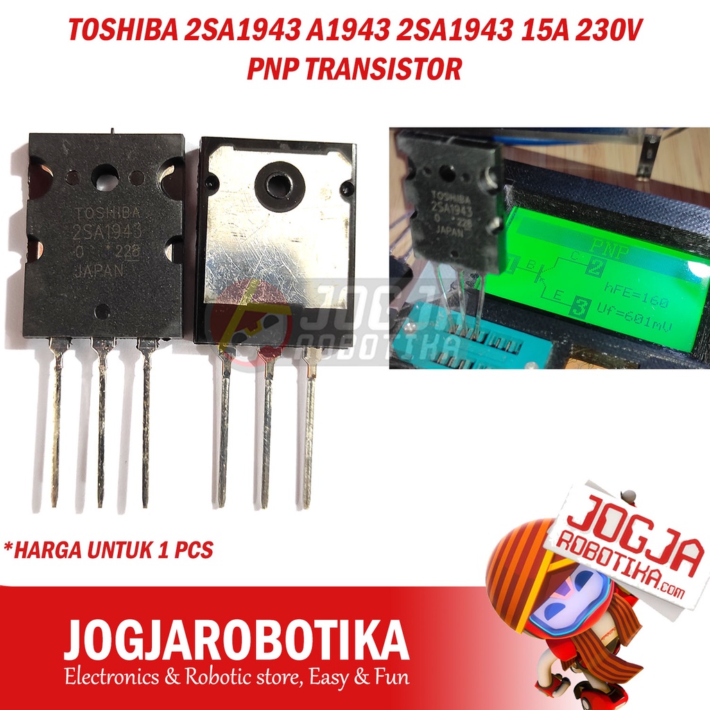 Jual Toshiba 2SA1943 A1943 2SA1943 15A 230V PNP Transistor | Shopee ...