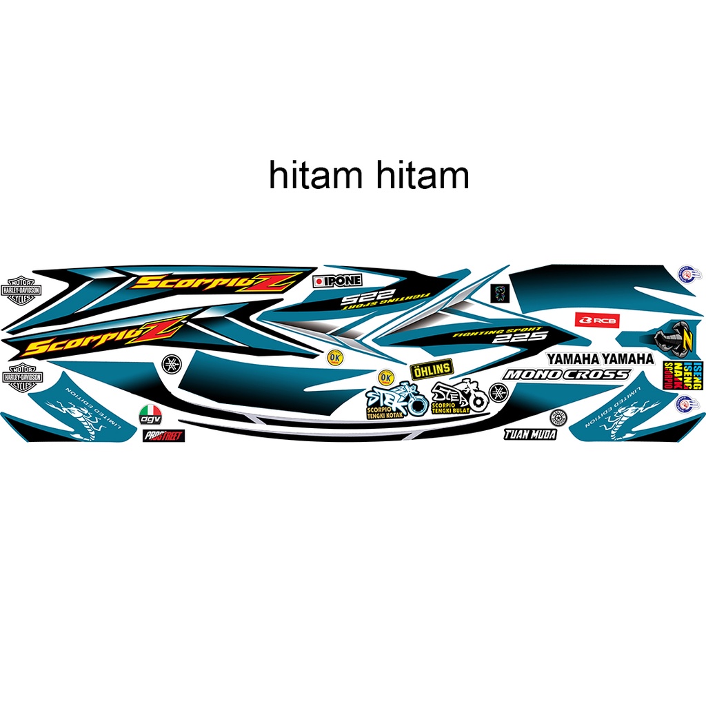 Jual stiker scorpio z 2005 biru relaxa gelap | Shopee Indonesia