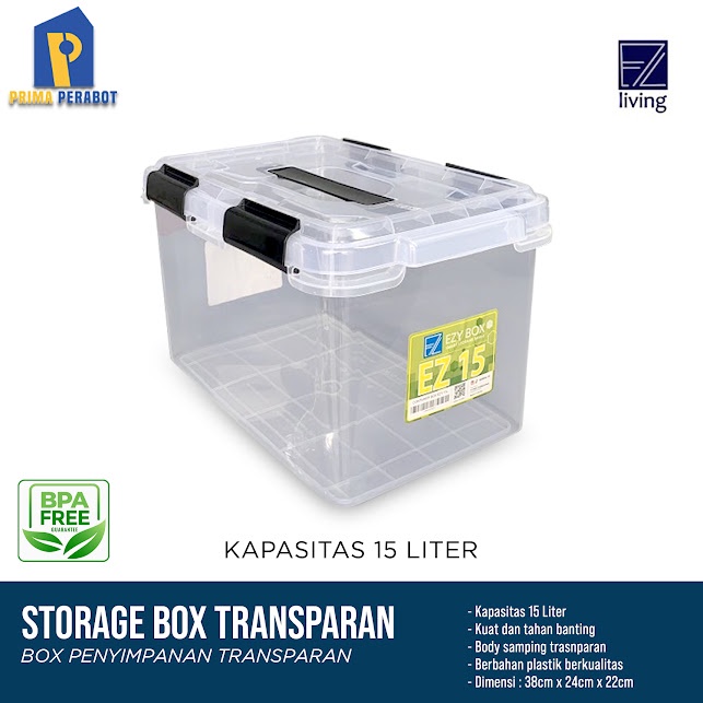Jual Storage Box MultiFungsi Box Container 15 L Transparan | Shopee ...