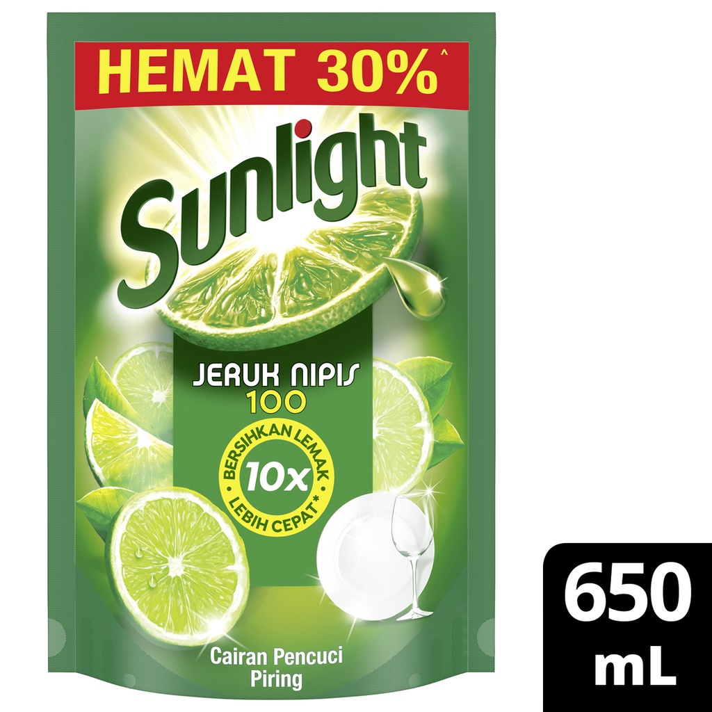 Jual SUNLIGHT LIME SABUN CUCI PIRING JERUK NIPIS 650ML | Shopee Indonesia