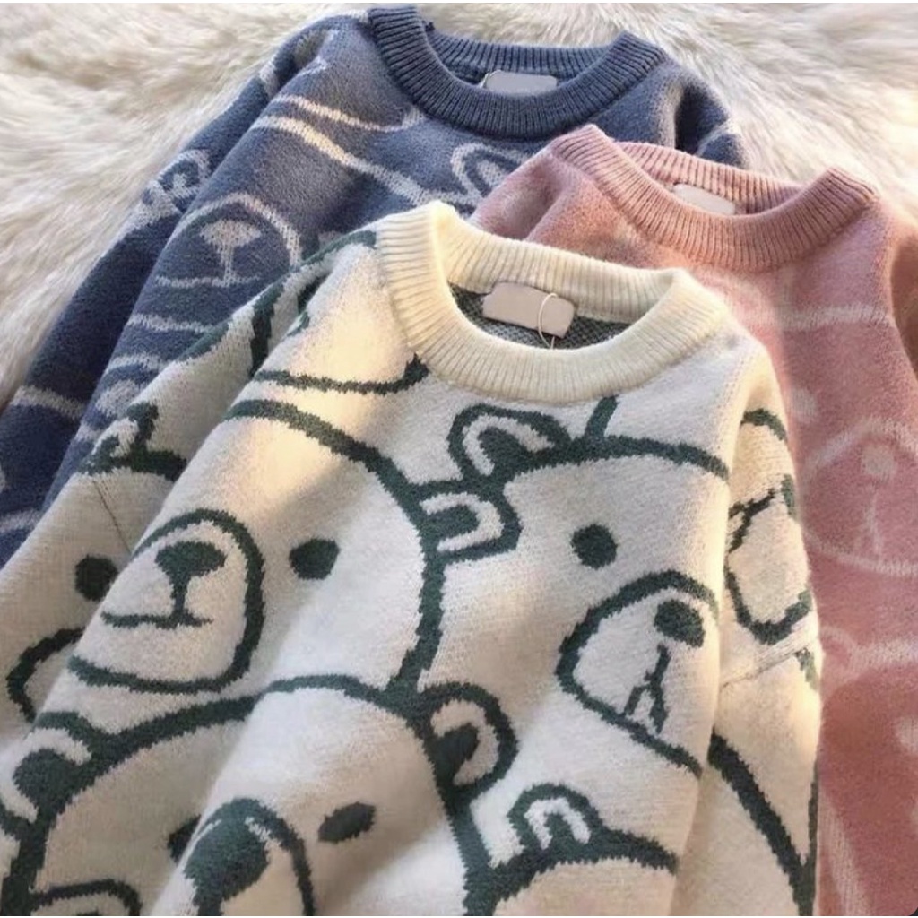 Jual Fluor inc - Sweater Rajut Wanita Bears Oversize Premium / Cardigan ...