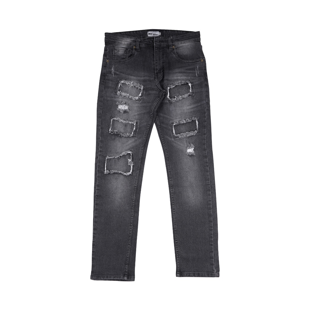 Jual DRX- Grey Ripped Jeans Hex | Shopee Indonesia