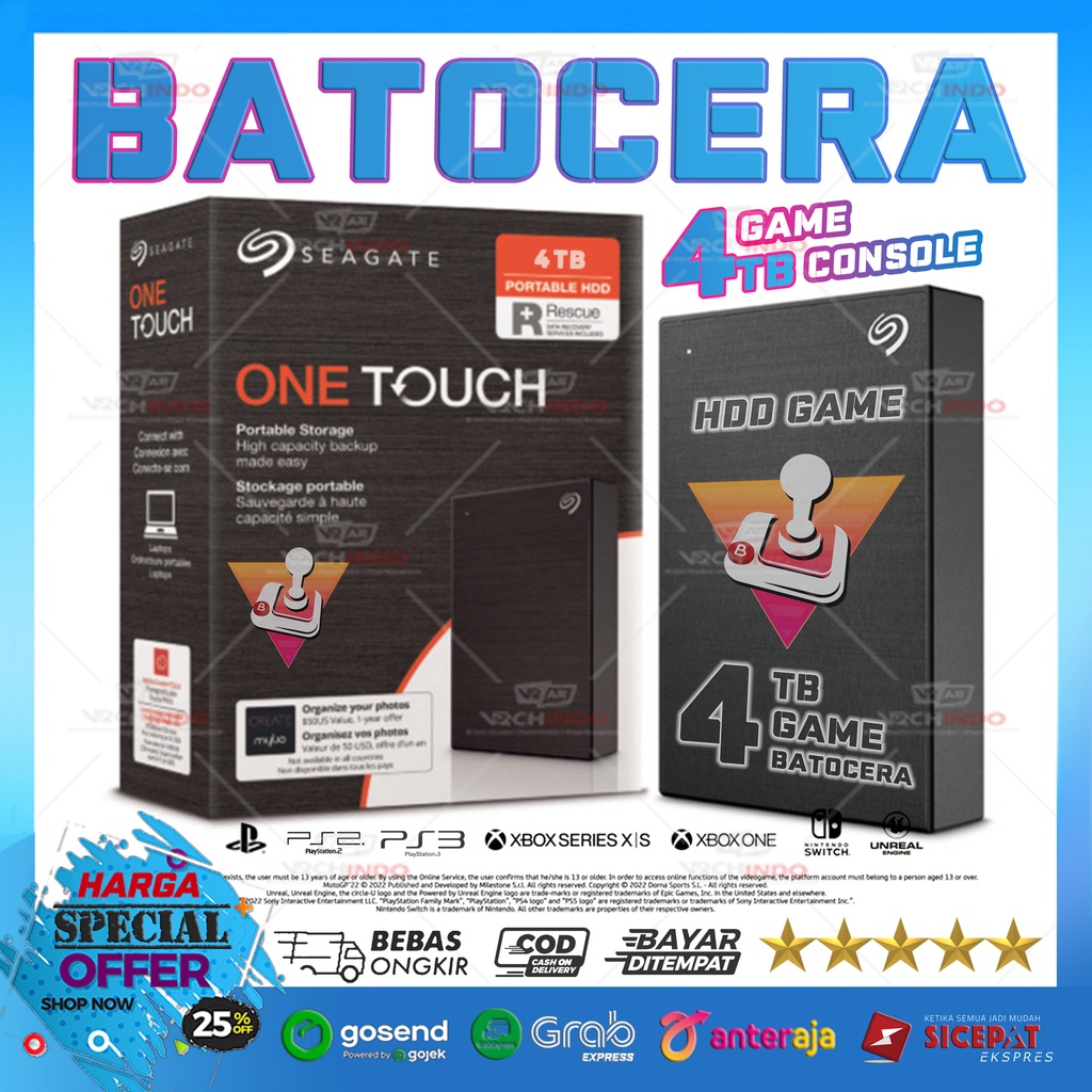 Jual Hardisk External Game Batocera / Retrobat 4TB - All in One HDD ...