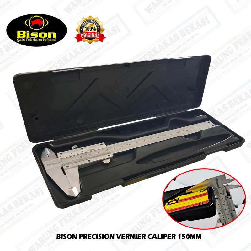 Jual BISON 150mm Precision Jangka Sorong Sigmat Non Digital Sketmat ...