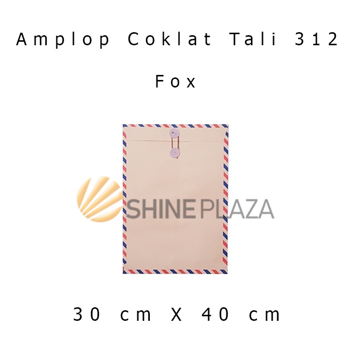 Jual Amplop Coklat Tali 312 Fox - Map Airmail Dokumen Surat Lamaran ...