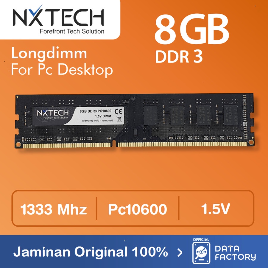 Jual RAM PC NXTECH DDR3 8GB PC 10600 / 1333MHz LONGDIMM PC3 MEMORY KOMPUTER - PC10600 / 1333Mhz ...