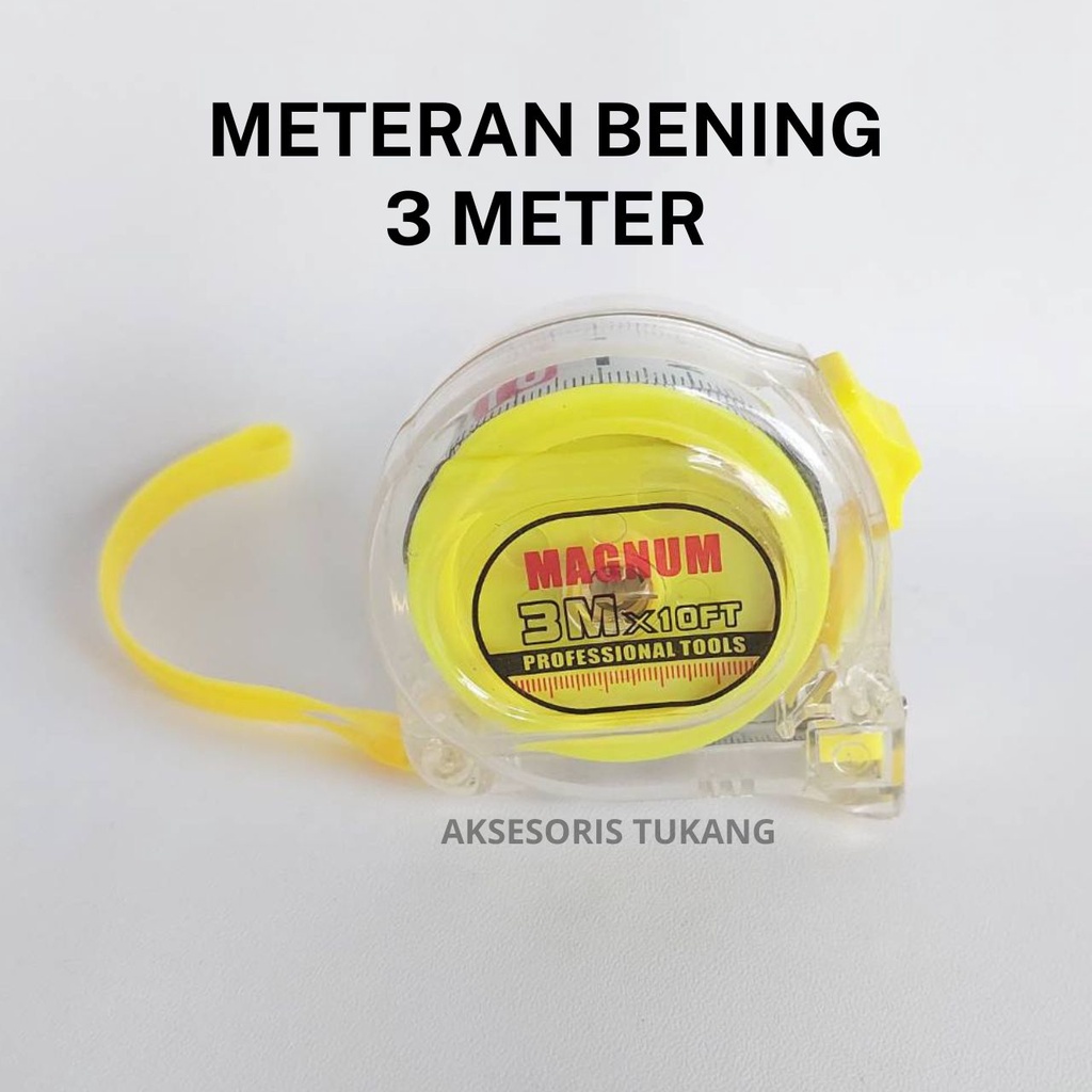 Jual Meteran Bening 3 Meter 3M Magnum / Meteran Tukang 3 Meter ...