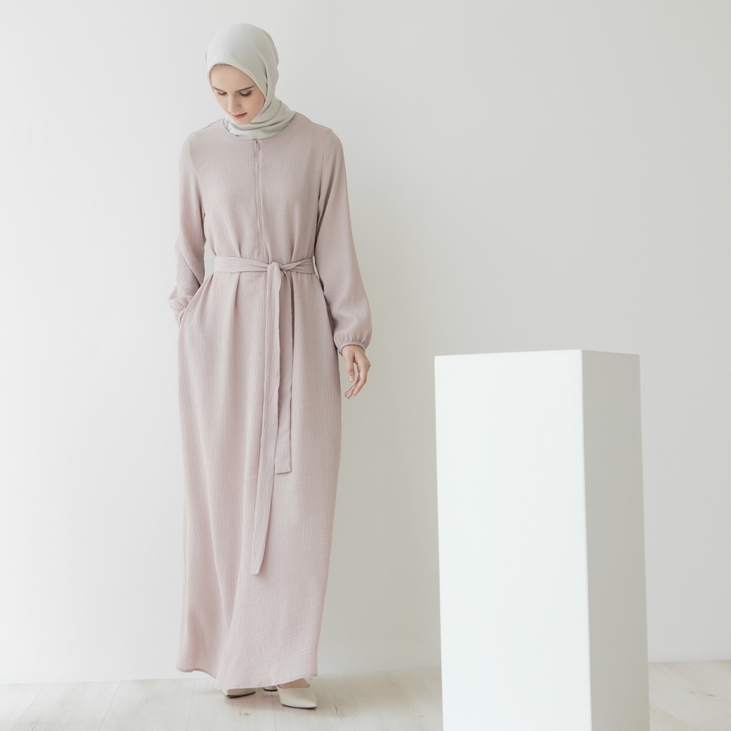 Jual Svasti by Aska Label - Gamis wanita polos bahan crinkle dress ...