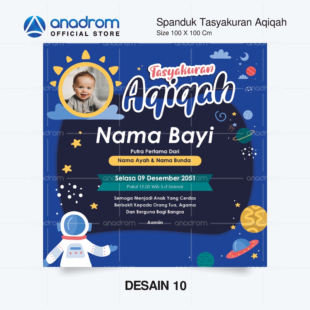 Jual Spanduk Tasyakuran Aqiqah Untuk Laki laki | Banner Aqiqah Custom ...
