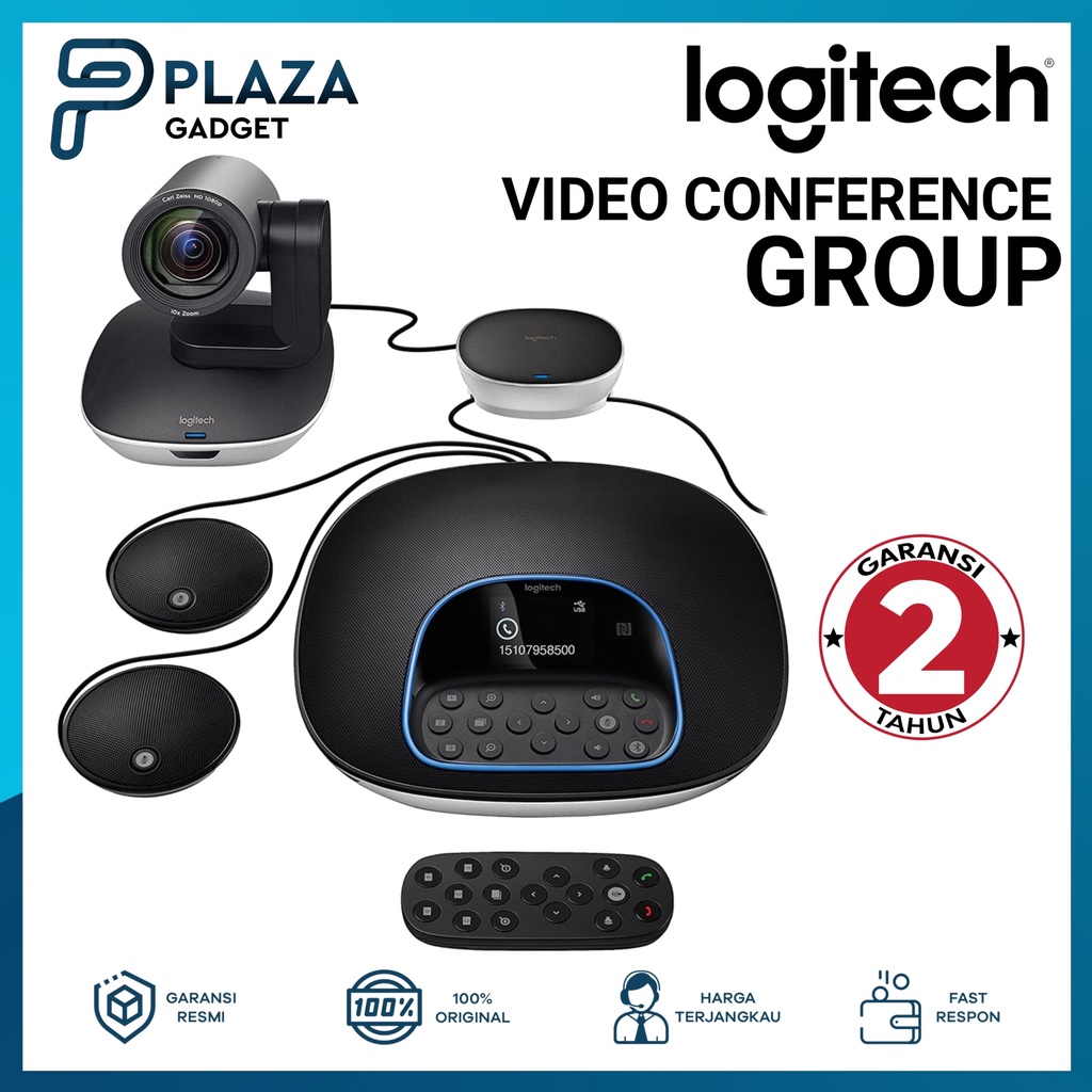 Jual Logitech Group Video Convrencing + Mic Expansion Garansi Resmi ...