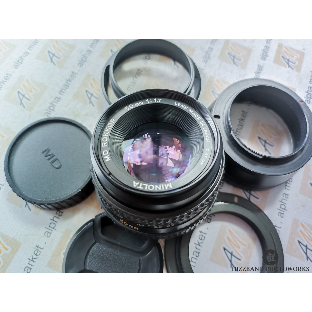 Jual MULUS Lensa Manual Fix Minolta MD Rokkor 50mm f1.7 TAJAM BOKEH MC Canon EOS M Nikon Z Sony ...