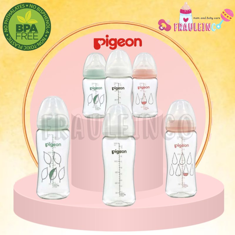 Jual *FRAULEINCO* PIGEON Botol T-Ester Wide Neck 200ml W/ P-Plus Nipple | Shopee Indonesia