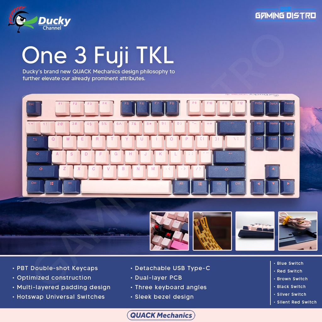 Jual Ducky One 3 Fuji TKL PBT Hotswappable Switch Mechanical Keyboard ...