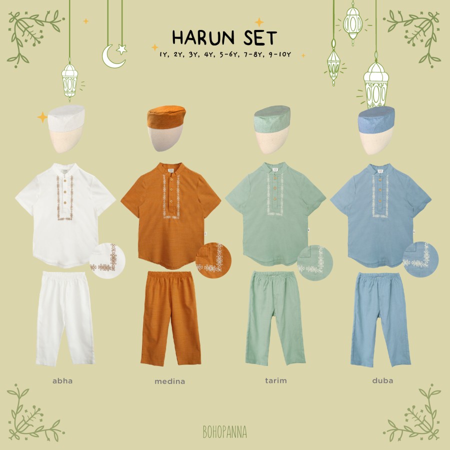 Jual Bohopanna HARUN SET Raya Collection / Boho Baby Koko Anak Laki-Laki Raya Collection ...