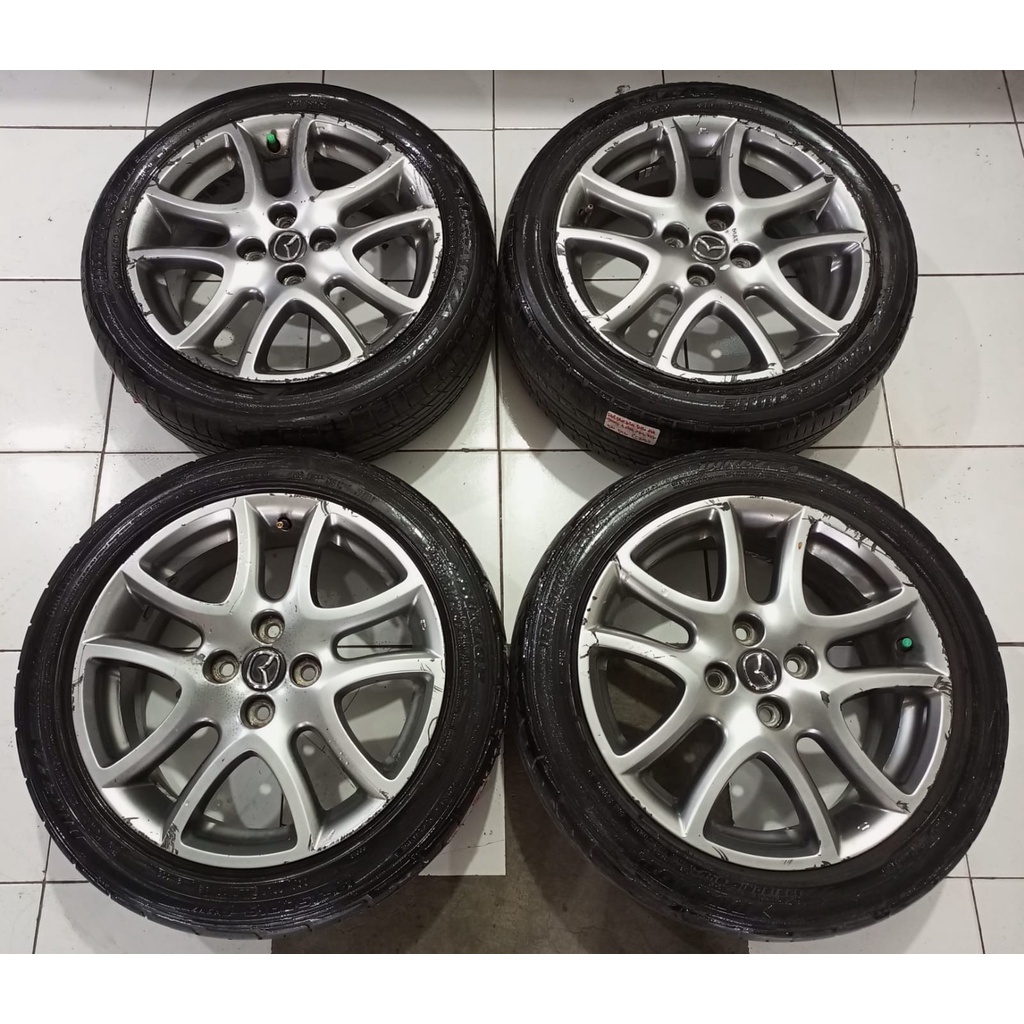 Jual VELG MOBIL SECOND STANDAR MAZDA RING 16 PCD 4X100 + BAN ACH(2) 195 50 R16 | Shopee Indonesia