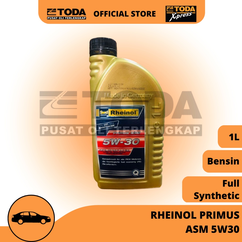 Jual Oli Mesin Rheinol Primus ASM 5W-30 Full Synthetic 1000ml Original ...
