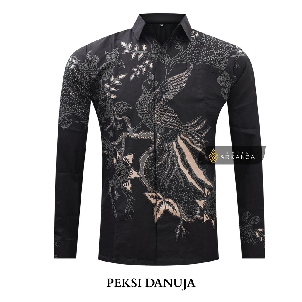 Jual BATIK ARKANZA Motif PEKSI DANUJA Hem Atasan Kemeja Baju Batik Pria ...