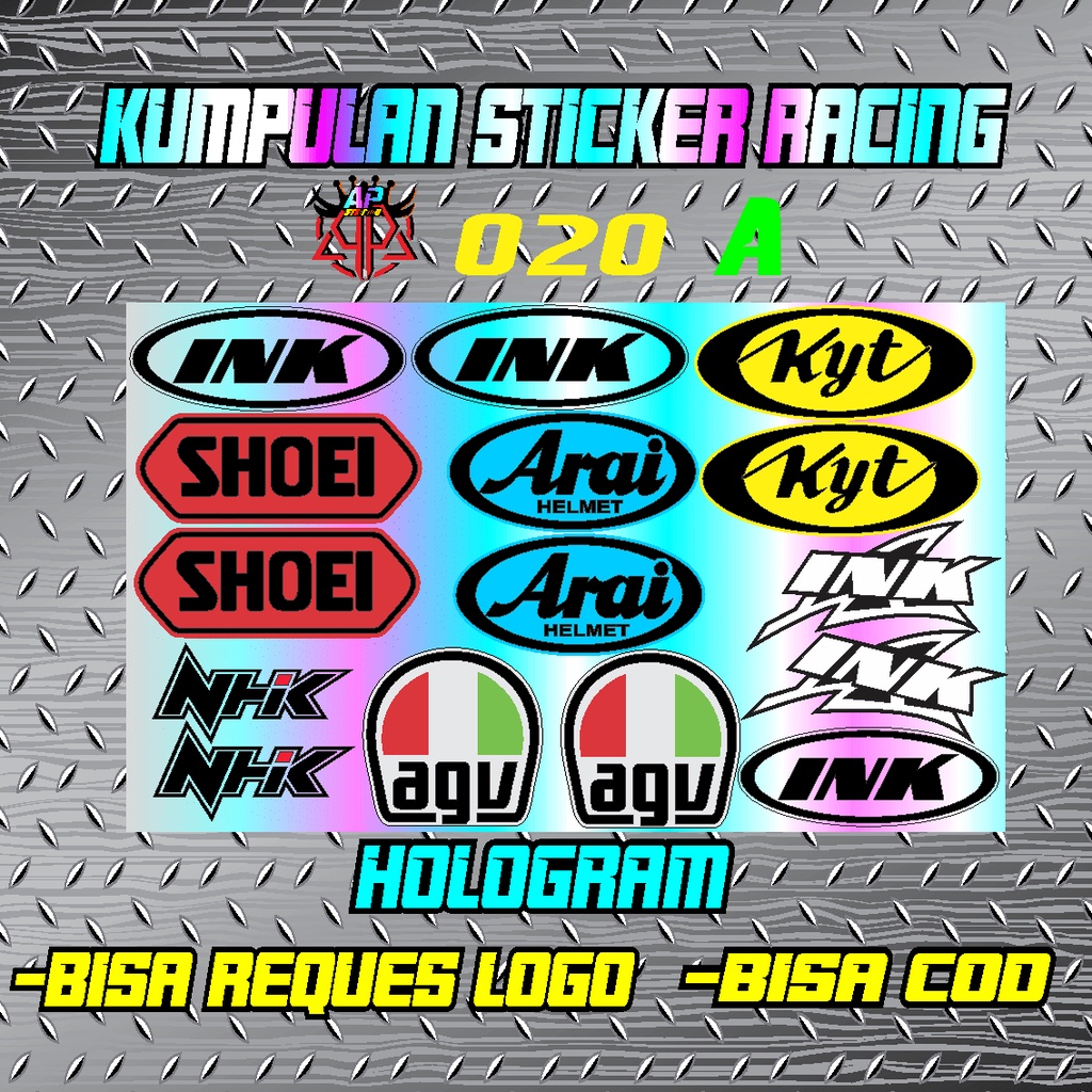 Jual JUAL STICKER LOGO RACING,STICKER RACING MEREK HELM,STICKER RACING ...