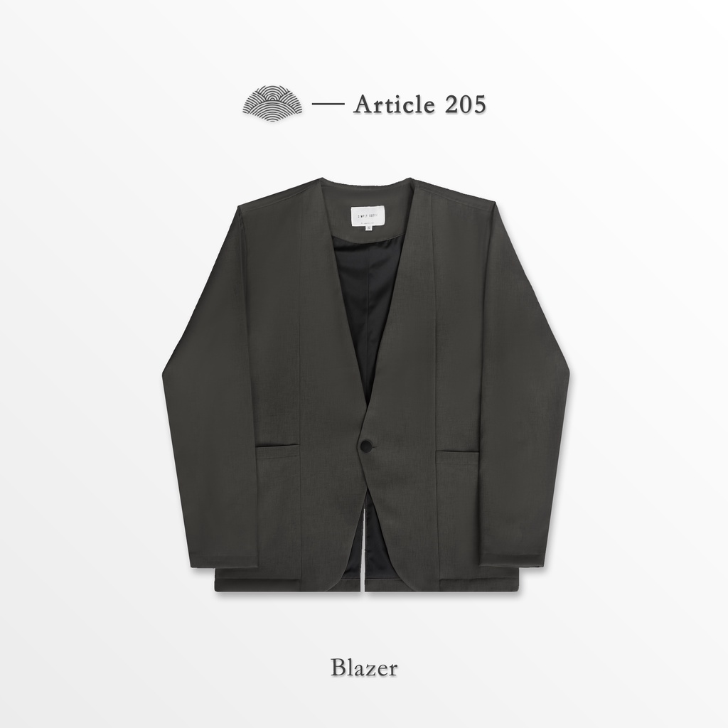 Jual Simply Outfit - Article 205 - Unisex Blazer (Charcoal) | Shopee ...