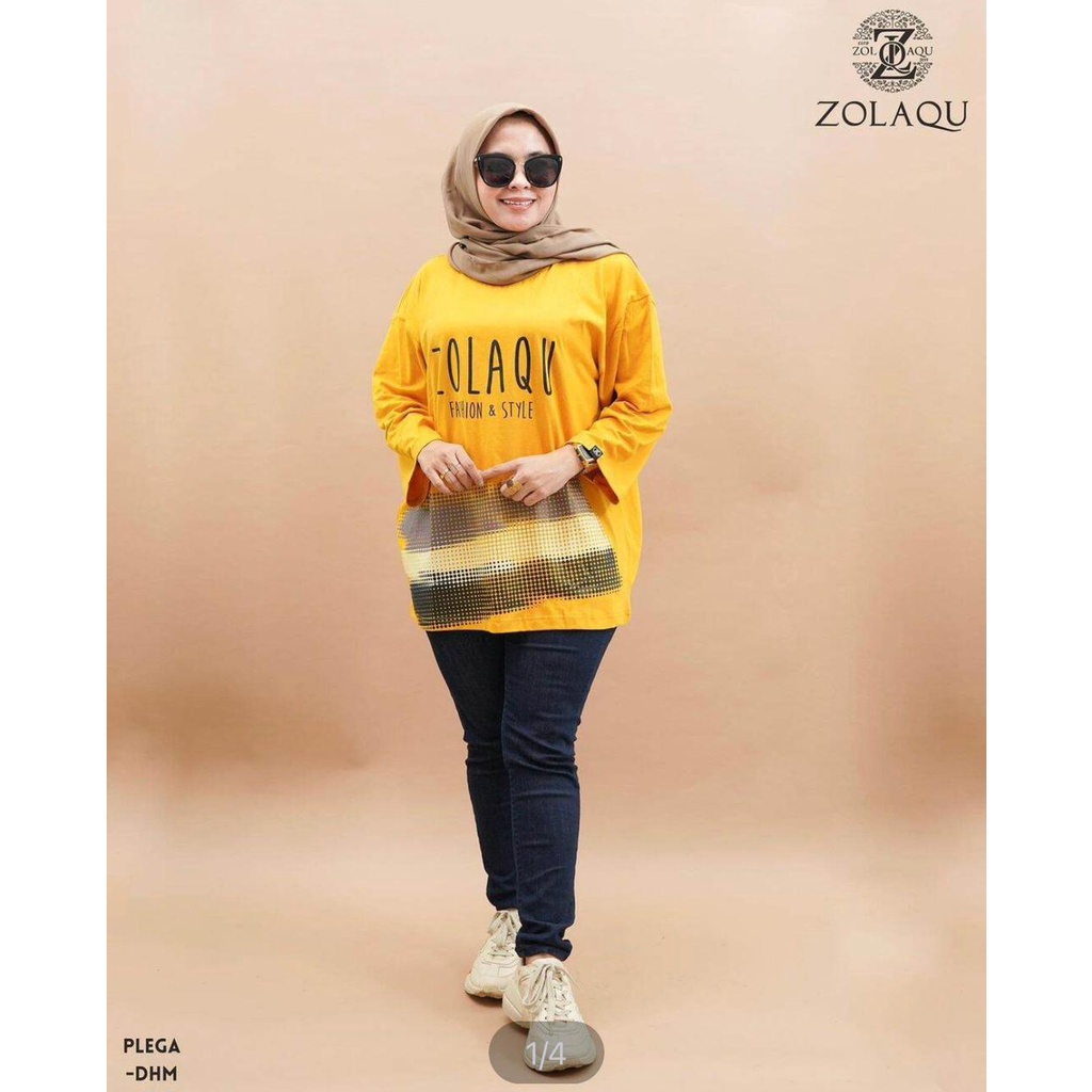 Jual Baju Kaos Atasan JUMBO Blus Pakaian Adem Tebal Wanita Cewek Perempuan Ibu Cantik Fashion ...