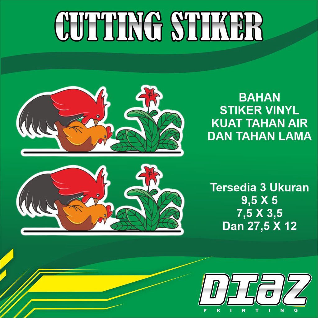 Jual STICKER AYAM JAGO AYAM PRINCUTT 1 PASANG | Shopee Indonesia
