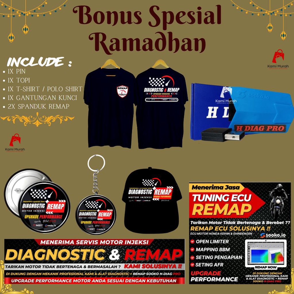 Jual Scanner Motor Injeksi Honda H-Diag Pro+Remap Flash ECU Scanner ...