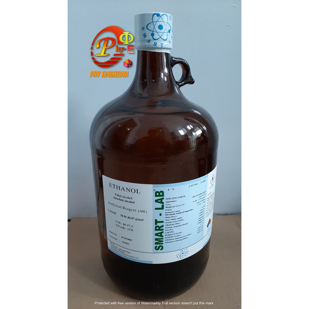 Jual Ethanol / Etanol / Alkohol Pro Analysis Smartlab 100ml | Shopee ...