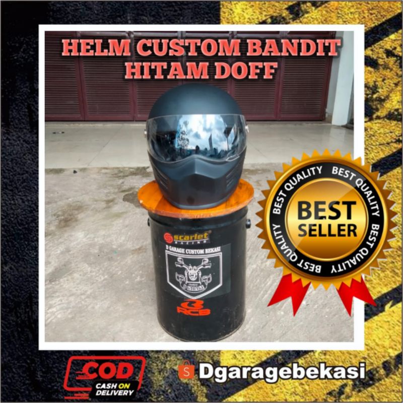 Jual HELM CUSTOM BANDIT cc helmet classic Vintage Retro Simpson n19 m30 ...