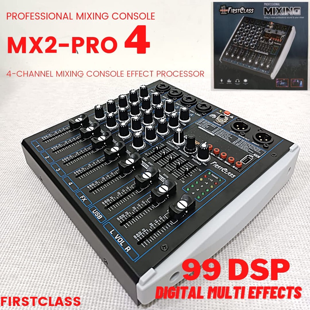 Jual mixer audio firstclass mx2 pro4 4channel firstclass mx 2 pro 4 ori | Shopee Indonesia
